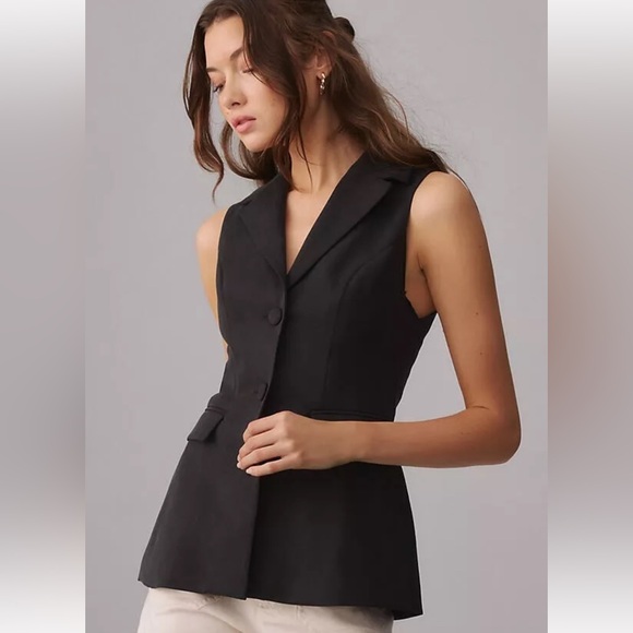 Reformation | Jackets & Coats | Reformation Bille Black Vest S Nwt ...